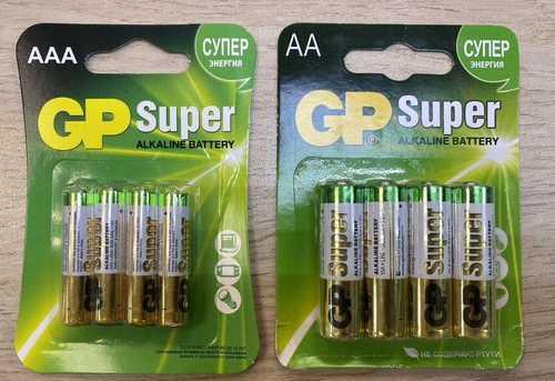 Алкалиновые батарейки GP Super аа и AAA