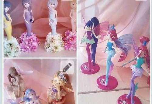 Статуэтки русалка,набор фей Winx