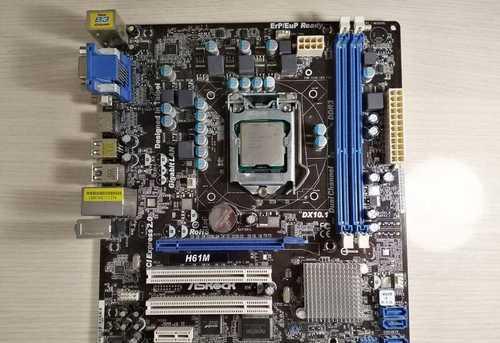 Материнкая плата ASrock h61m