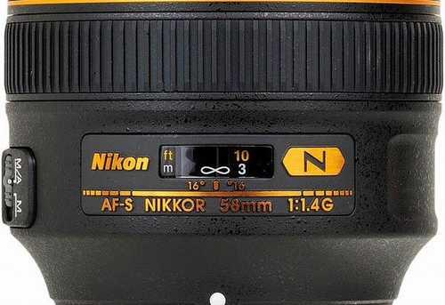 Объектив Nikon 58mm f/1.4G AF-S nikkor