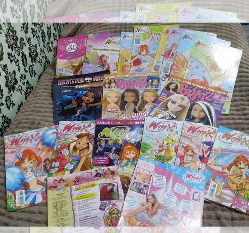 Журналы для девочек Winx,Bratz, monster high