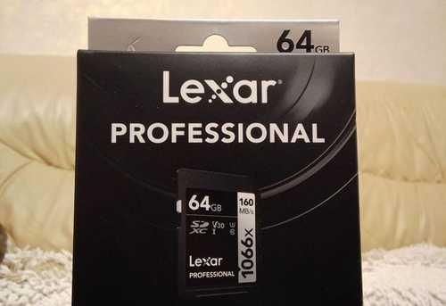 Карта памяти Lexar Professional 64 GB