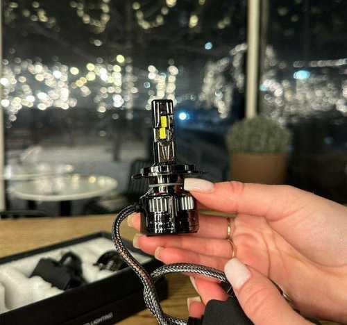 LED лампы h4 150w ярче галогена  500%