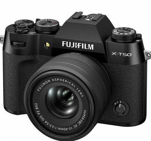 Беззеркальный фотоаппарат Fujifilm X-T50 Kit XC 15-45mm, черный