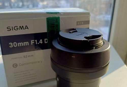 Объектив Sigma 30 mm 1.4 Sony E