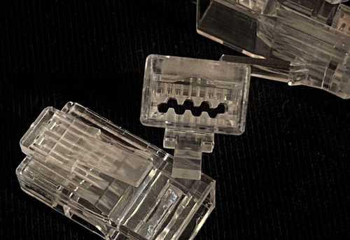 Коннекторы RJ45для витой пары 6 категории, 100шт