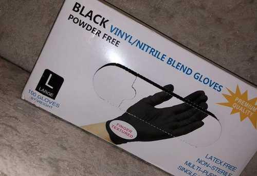 Перчатки нитриловые черные
