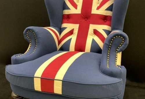Кресло кожаное британское лофт