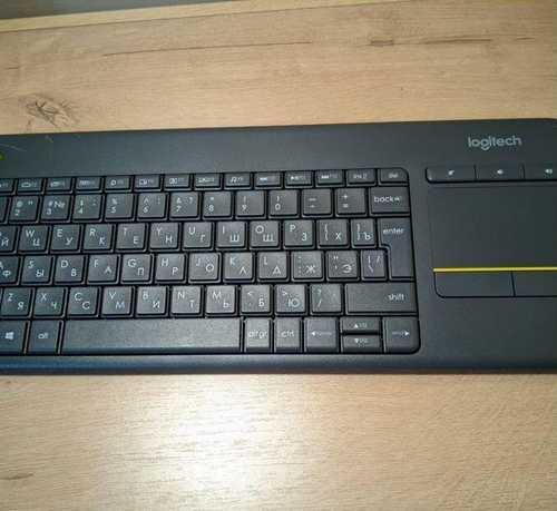 Клавиатура Logitech k400+ безпроводная с тачпадом