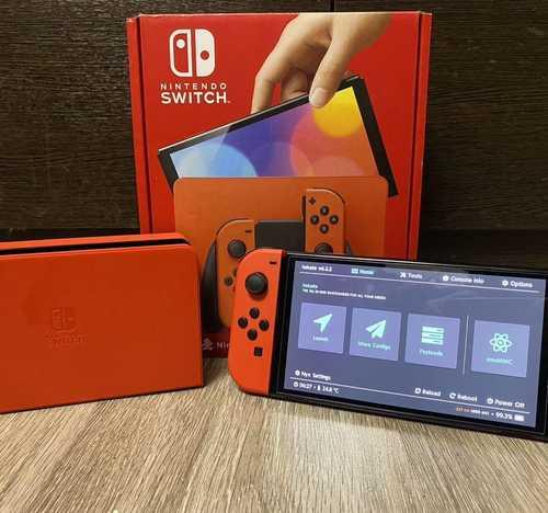 Nintendo switch oled mario edition прошитая чип