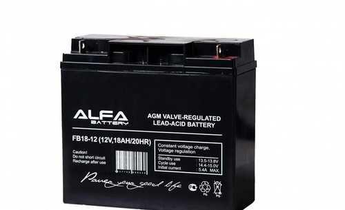 Аккумулятор alfa Battery FB 18-12 (12В/18Ач)