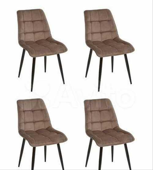 Комплект стульев chic G062-13 кварцевый, велюр М-C