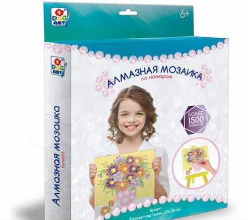 1TOY ART Алмазная мозаика. Набор "Букет" в коробке 23х20,5х3,5 см