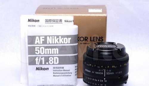 Объектив Nikon AF nikkor 50mm F1.8D