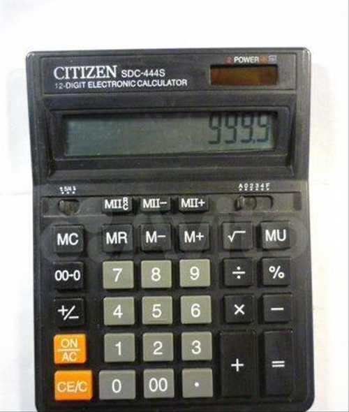 Калькулятор бухгалтерский citizen sdc-444s