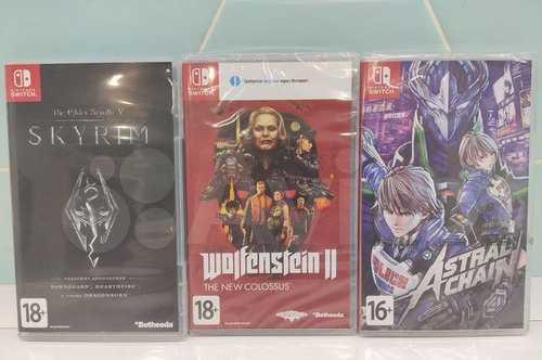 Nintendo switch Skyrim, Astral Chain, Wolfenstein