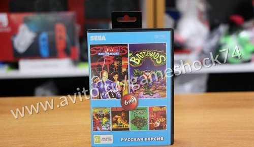 Картридж Sega AA-6106 6в1(Bare Knuckle 3, Rambo 3)