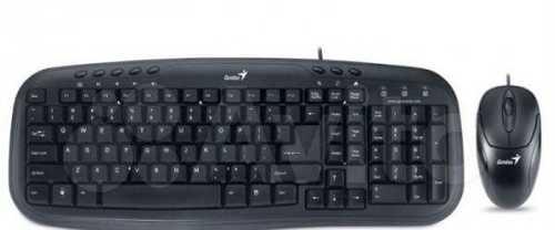 Комплект клавиатура мышь проводной Genius KM-210 ч
