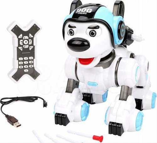 Робот Наша Игрушка Пес-полицейский, свет, звук, USB шнур (200440125)