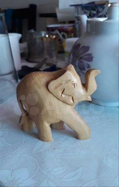 Слон слоник деревянный резной из индии сувенир