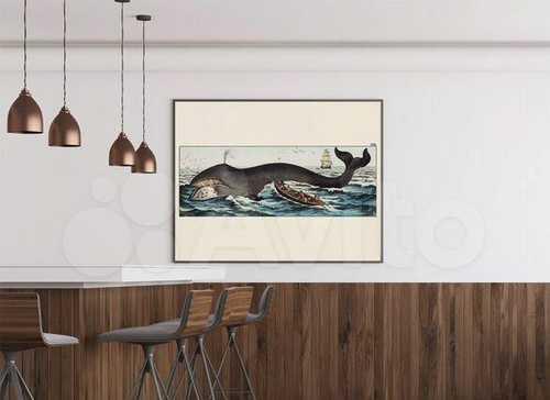 Плакат "Просто Постер" Гренландский кит 90x120 в подарочном тубусе
