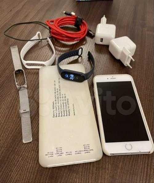 iPhone 6 plus (часы, браслеты, зарядник, акамулято