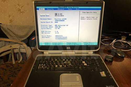 Ноутбук hp pavilion z5000 (на запчасти)