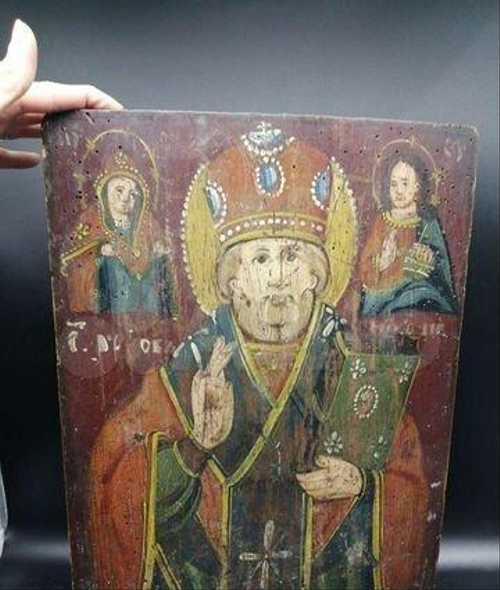 Икона живописная "николай угодник" 30х39,5 см mau