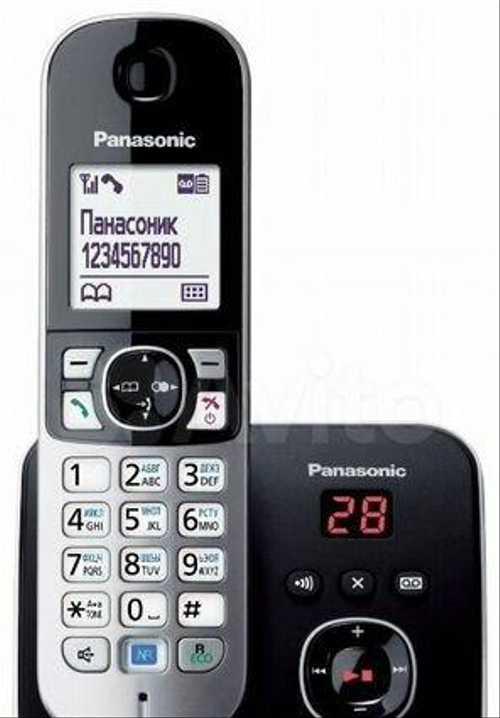Телефон dect Panasonic KX-TG6821RUB