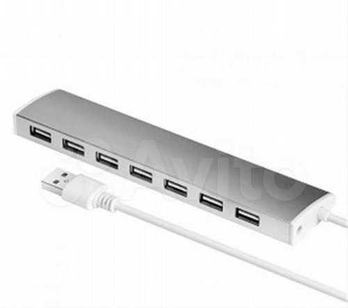 USB-концентратор 7 портов GCR USB2.0 Silver #GCR-UH217S