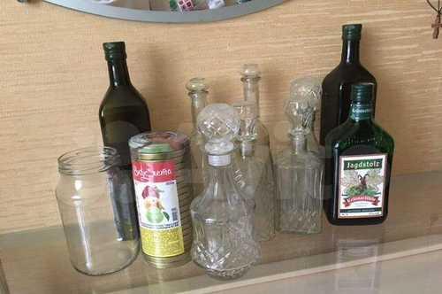 Посуда из стекла,графины,бутылки