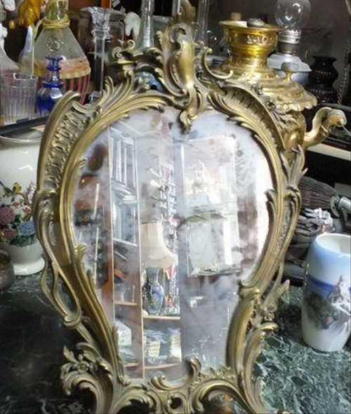Зеркало старинное с подставкой 19-20 век