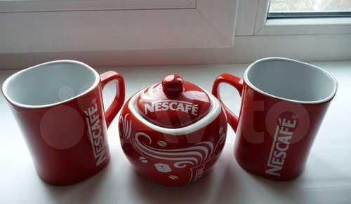 Кофейные чашки и сахарница Nescafe
