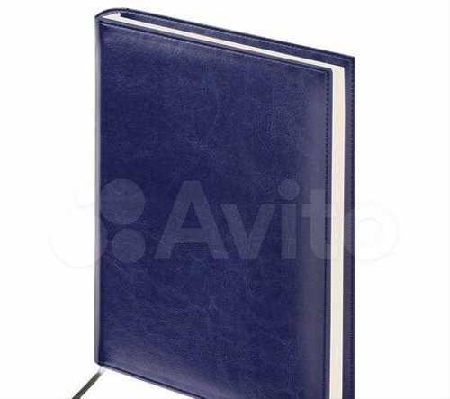 Ежедневник Brauberg недатированный, А4, 175х247 мм, "Imperial", под гладкую кожу, 160 листов, темно-синий (124971)
