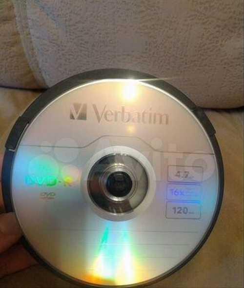 Оптический диск DVD-R verbatim 4.7гб 16x, 10 шт