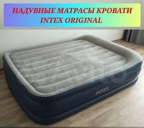 Кровать двухспальная новая матрас надувной Intex O