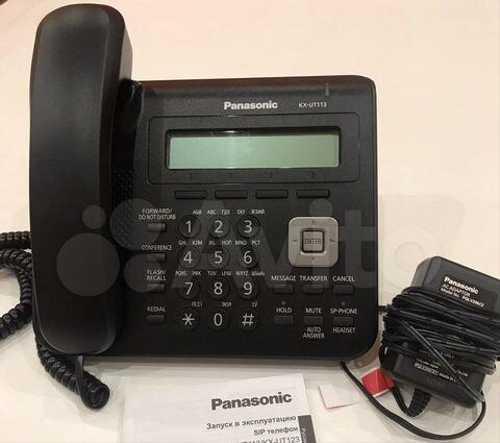 SIP телефон Panasonic KX-UT113 с блоком питания