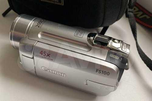 Видеокамера canon fs100 + карта памяти 8GB