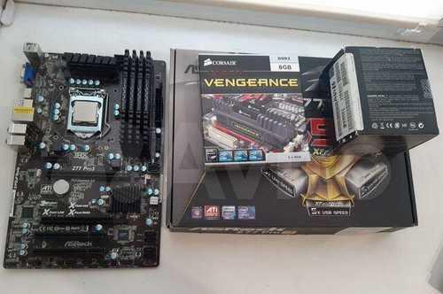 Комплект Asrock Z77 Pro 3 + Corsair 16GB + i5 3450