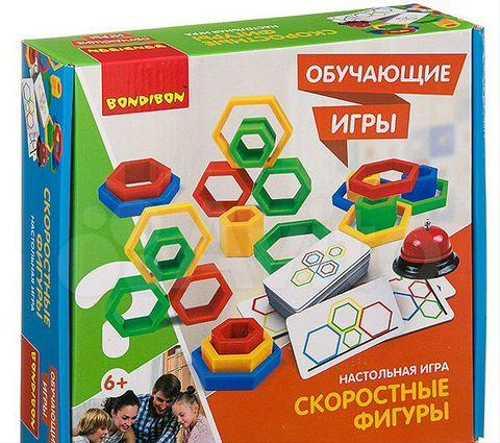 Обучающая игра Bondibon "Скоростные фигуры", 25,5*6,5*25,5 см (вв3448)