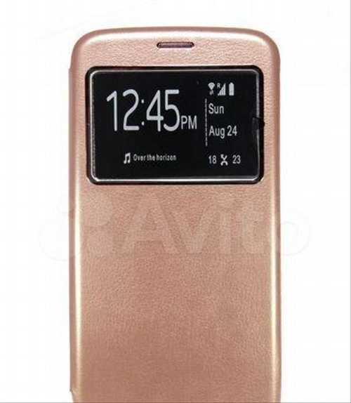 Чехол-книжка для Samsung G925F S6 Edge business ONE window розовое золото