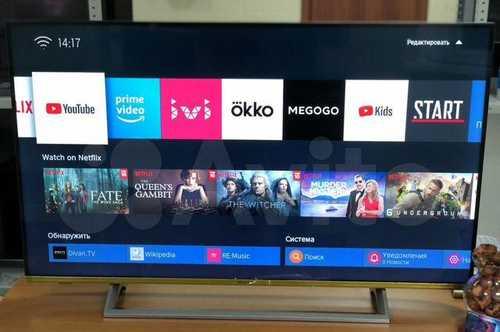 Безрамочный Телевизор 109см Smart Tv 4К Ultra