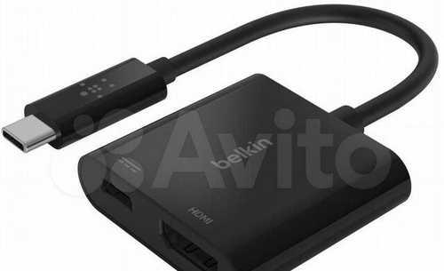 Адаптер Belkin USB-C Adapter (AVC002btbk) hdmi + Charge (Black)