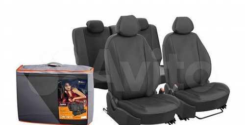 Чехлы для Niva Chevrolet (14-15 г.) "Лима", 12 пред., задн.спин. 1/3, экокожа перф., черн. airline