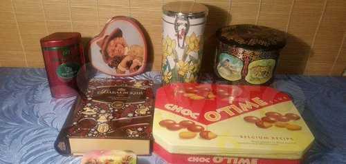 Банки от сладостей и чая жесть