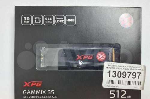 SSD M.2 A-Data XPG gammix S5 512Gb на гарантии
