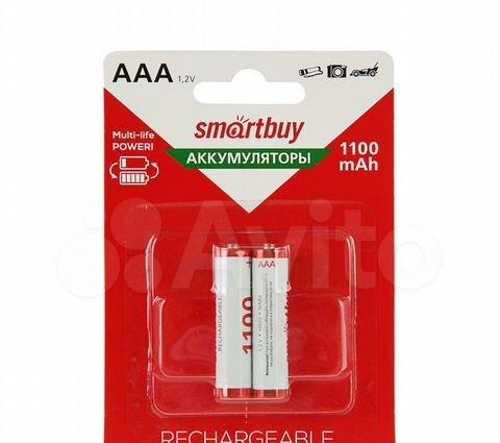 Аккумулятор Smartbuy, Ni-Mh, AAA, HR03-2BL, 1.2В, 1100 мАч, блистер, 2 шт