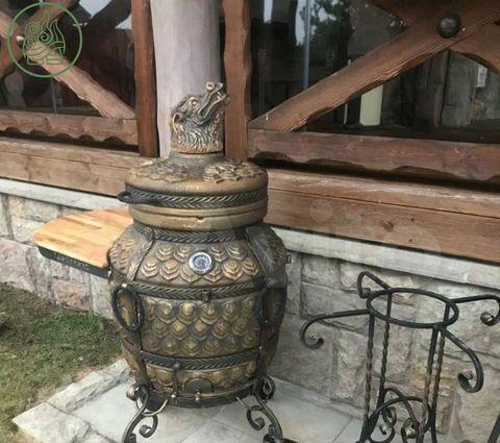 Тандыр "Шелковый путь" в глазури