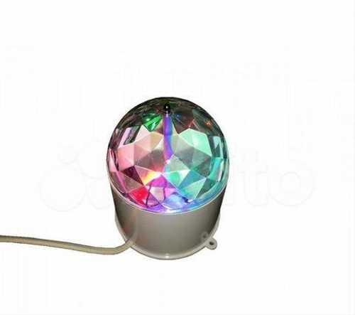 Лампа светодиодная Neon-Night "Диско", 3LED, RGB, 6Вт, 220В, 80х80х100 мм