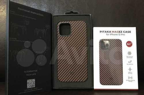 Чехол Pitaka Magez для iPhone 12 Pro(Черно-Коричне